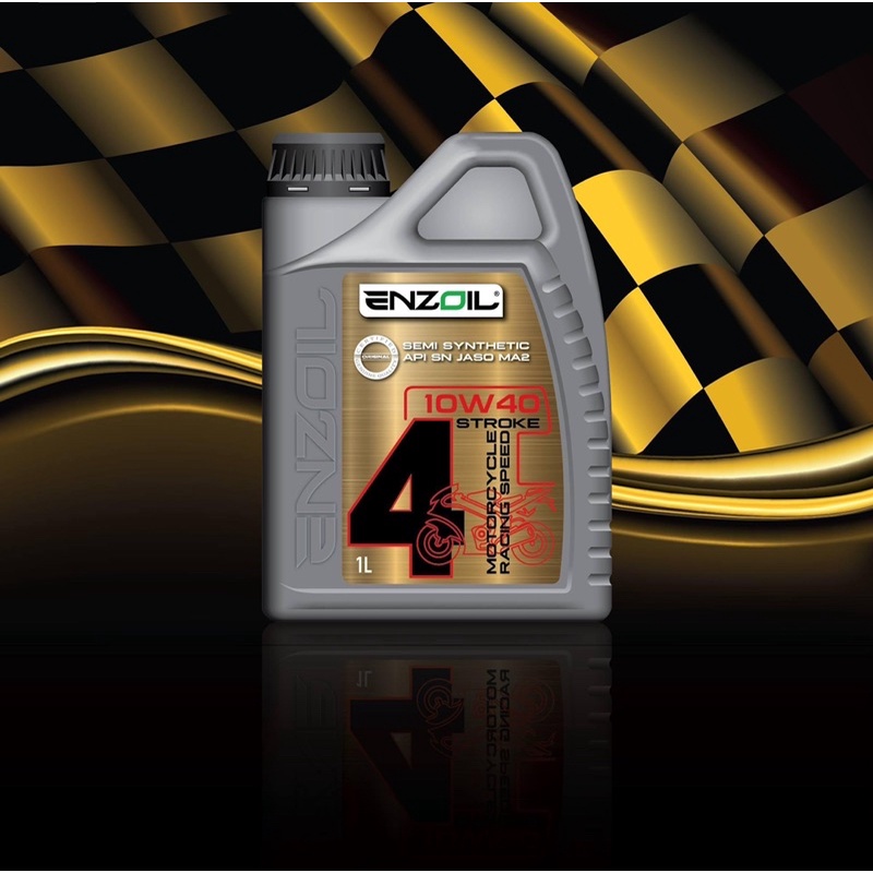 Enzoil 4T 10W40 API SN JASO MA2 motorcycle semi synthetic engine oil (1 ...