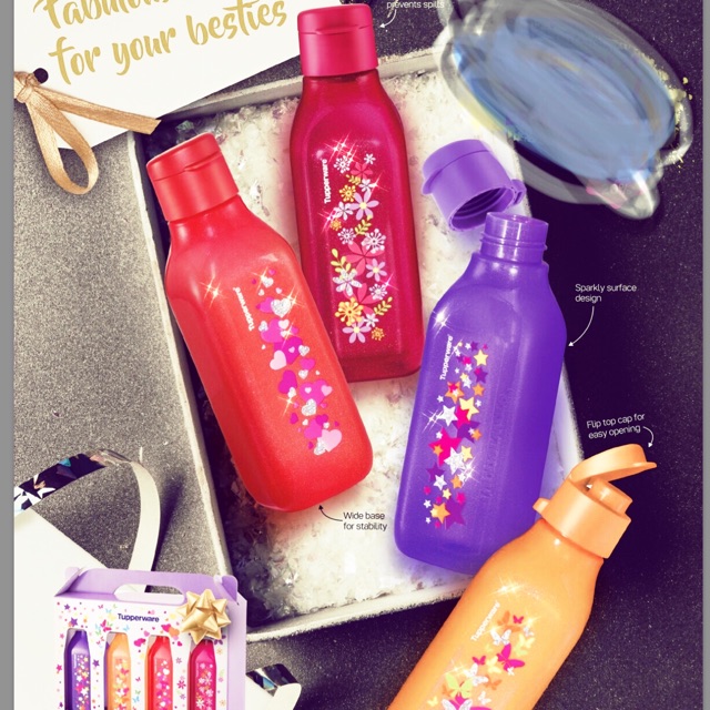 Tupperware Sparkle Square Eco bottle | Shopee Malaysia