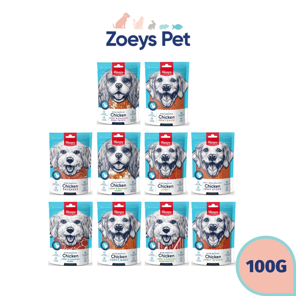 Wanpy Chicken Dog Snack 100g (17 flavors) | Shopee Malaysia