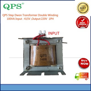 QPS Step Down Transformer Double Winding 1Phase 100VA Input 415V Output 220V (0.45A) | Shopee ...