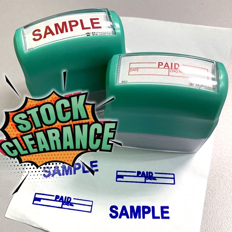 CLEARANCE Ready Made Stamp Cop Stock Stamp (PAID DATE SIGN URGENT ...