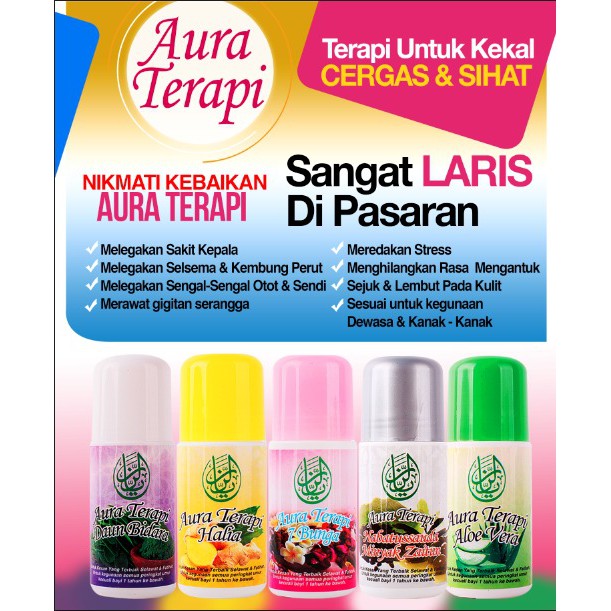 MINYAK AURA TERAPI ALOE VERA 7 BUNGA HABATUS SAUDA HALIA ZAITUN DAUN ...