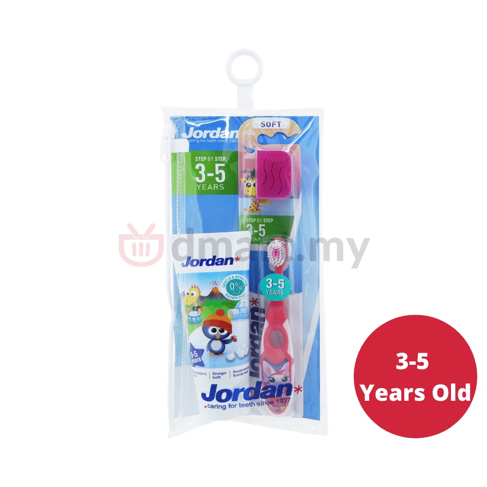 Jordan Toothbrush Step 2 S/Soft TB + Toothpaste 75g Traveling Pouch ...