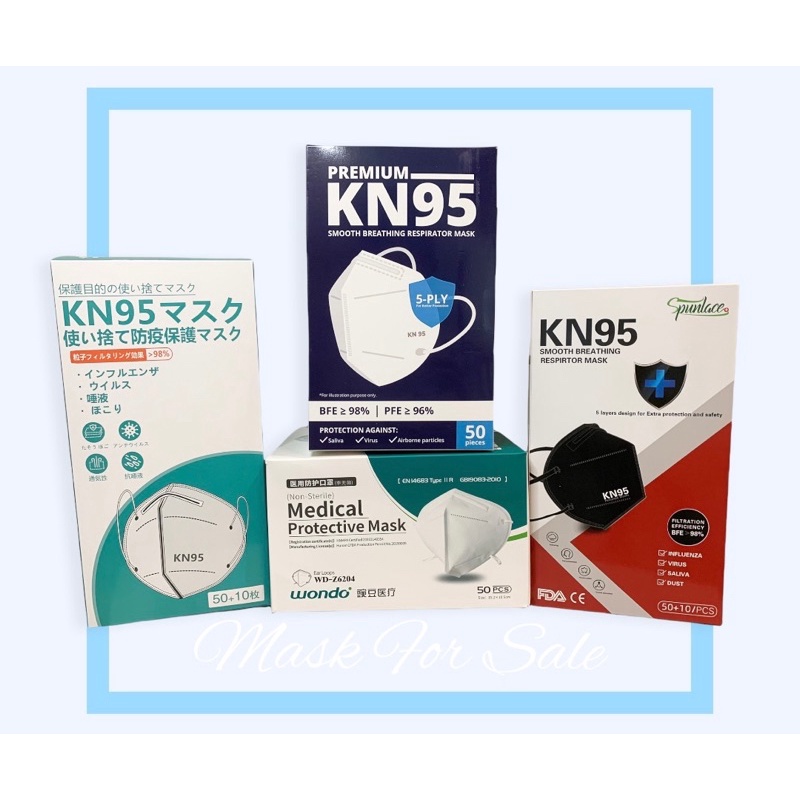 50pcs || 60pcs High Quality Medical Face Mask & KN95 Face Mask (5 ply) Pelitup muka/口罩 Ready ...