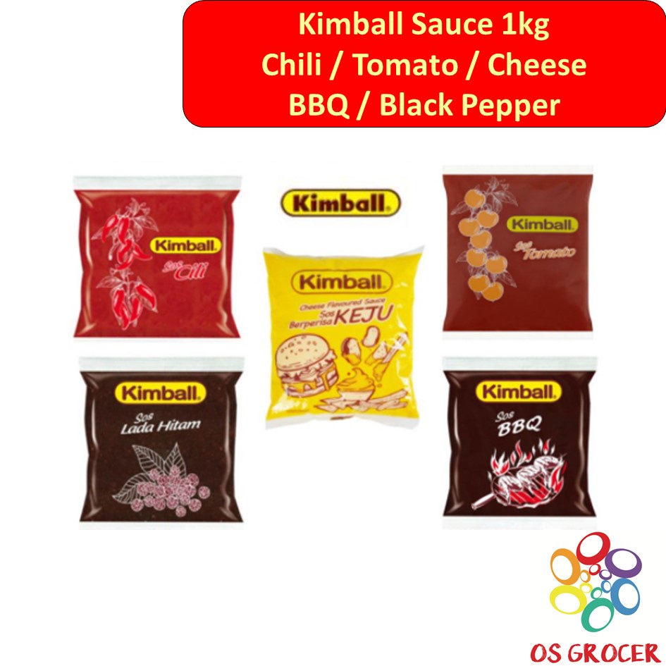Kimball sauce 1kg Tomato / Chili / Cheese / Black Pepper / BBQ | Shopee ...