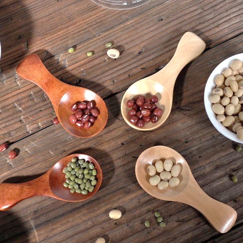 Sudu Kayu Wood Condiment Scoop Wood Spoons Flatware Coffee Tea Sugar ...