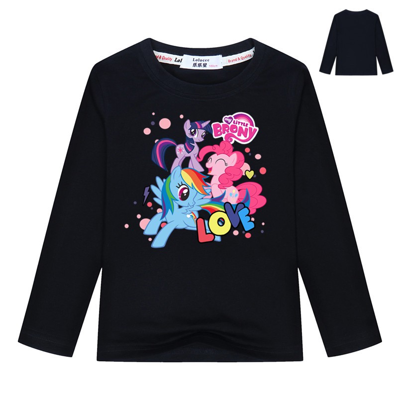 Girls My Little Pony t-shirt Cartoon Pinky Pie Rainbow Dash Twilight ...