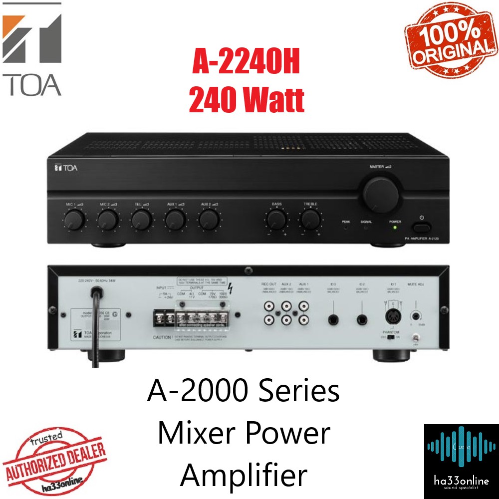TOA A2240H 240 Watt Mixer Amplifier | Shopee Malaysia