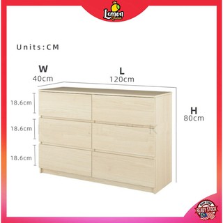 6 Rak Laci Chest Drawer Bigger Size Storage Almari Baju Baby Anak Rak ...