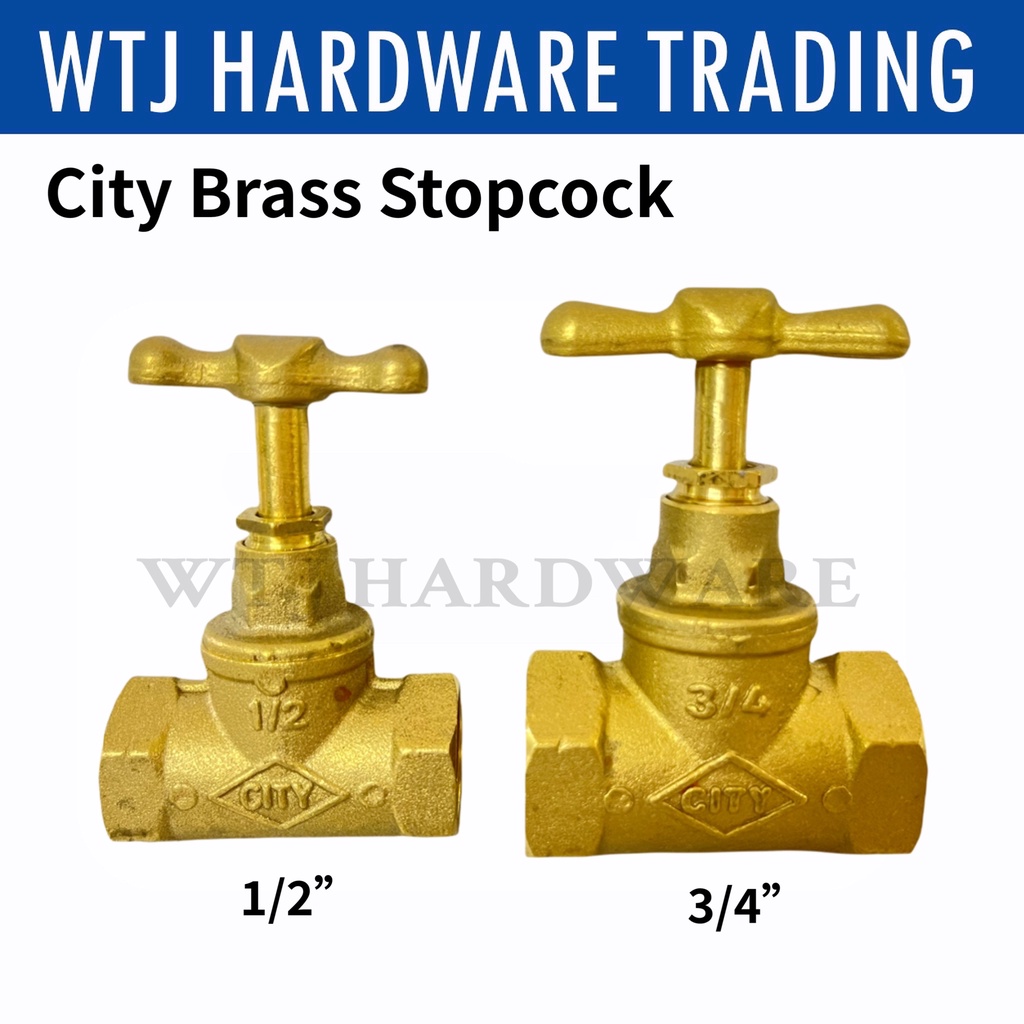 Brass Stop Cock Valves- 1/2", 3/4" & 1" Stopcock / Water Valve / Brass ...