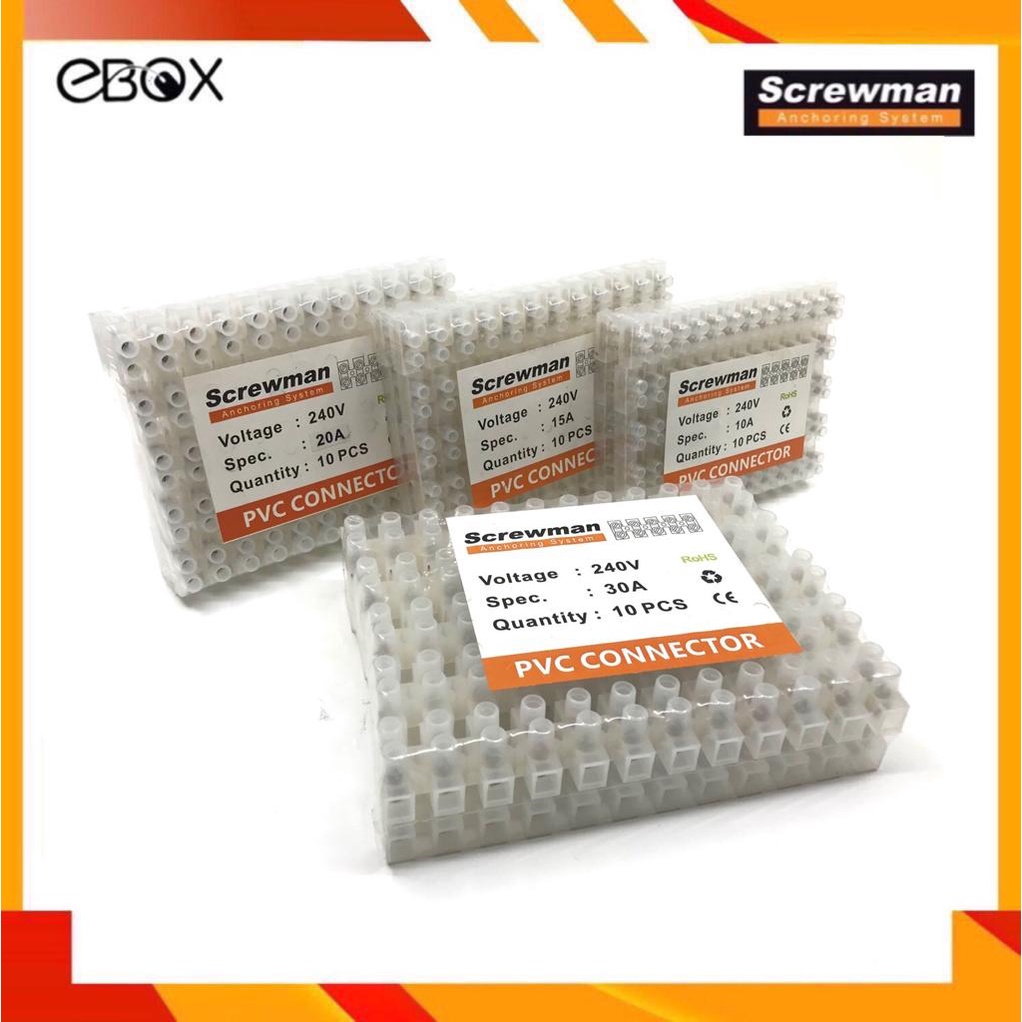 Screwman 12-Way 10A, 15A, 20A, 30A PVC Cable Connector | Shopee Malaysia