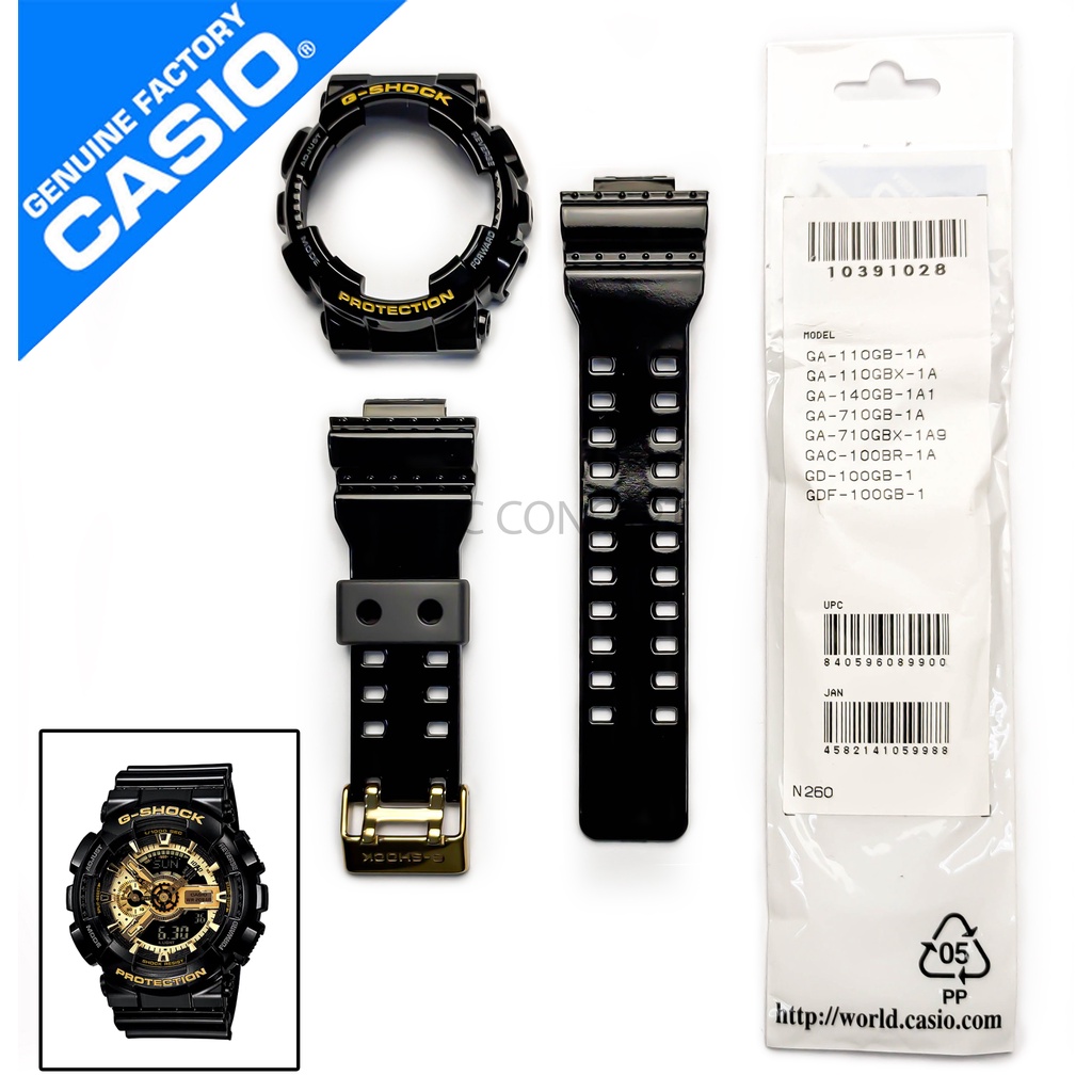 ORIGINAL BAND & BEZEL REPLACEMENT PART FOR WATCH G-SHOCK GA-110GB-1A ...