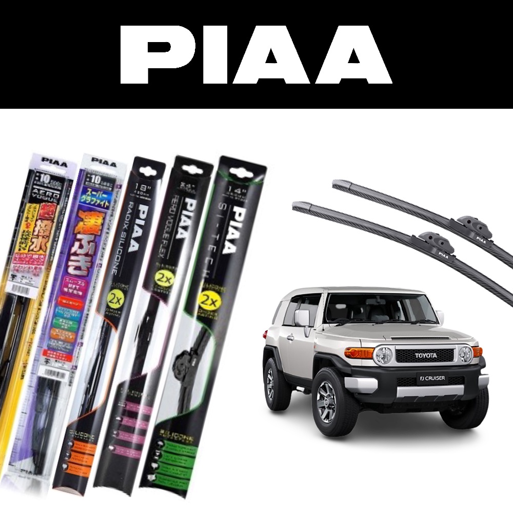 PIAA Toyota FJ Cruiser (16"+14"+14") 2010-2017 Wiper Si-Tech Super Graphite Aero Vogue Flex ...