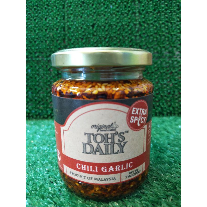 Original TOH'S DAILY Chilli Garlic extra spicy,200g | Shopee Malaysia