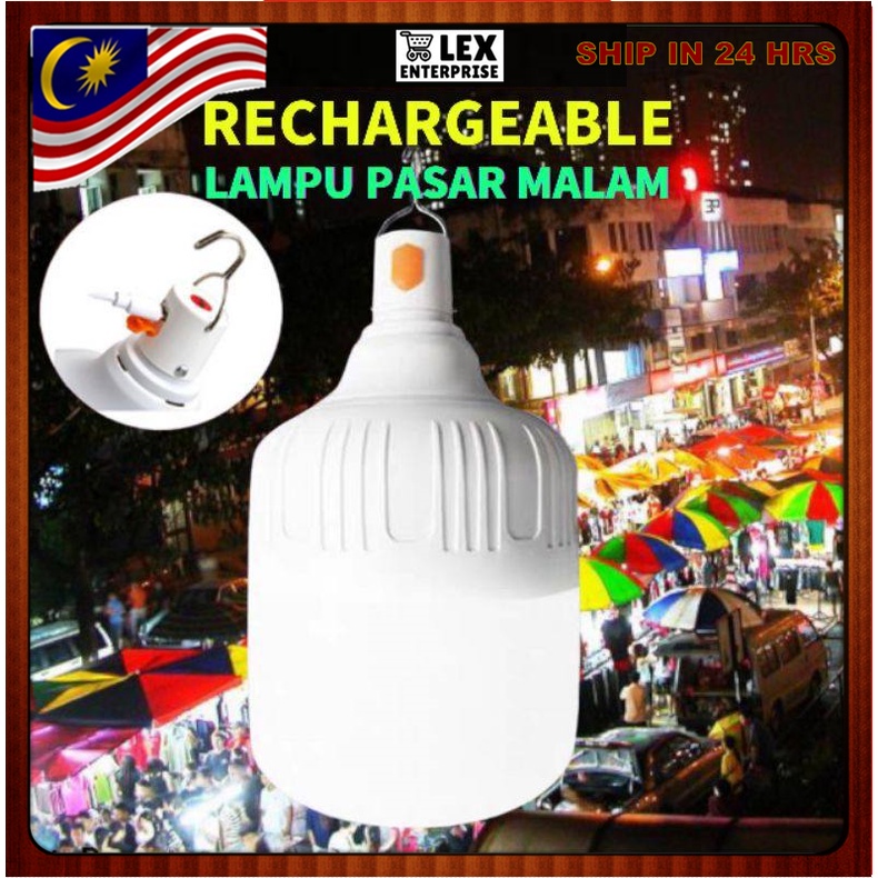 Rechargeable LED Light Bulb USB Lampu Pasar Malam Lampu Camping Niaga ...