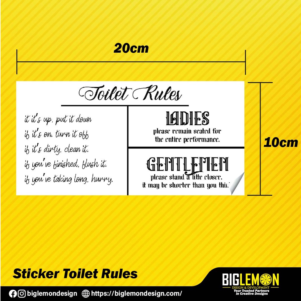 Sticker Toilet Rules Adab Dalam Tandas Bathroom Rules | Shopee Malaysia