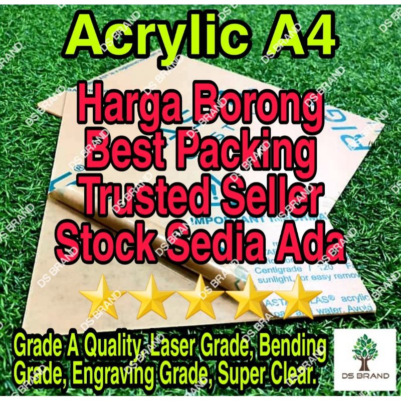 Acrylic Sheet A4 Size / Ready Stock | Shopee Malaysia