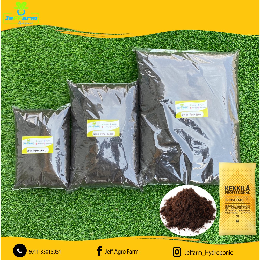 1KG PEAT MOSS KEKKILA [TANAH SEMAIAN TERBAIK] JEFFARM HYDROPONIC ...