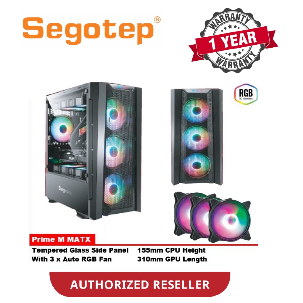Segotep Prime M M-ATX tempered glass gaming casing | Shopee Malaysia