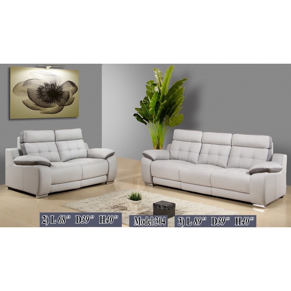 Leather Fabric Sofa Set Baci Living Room