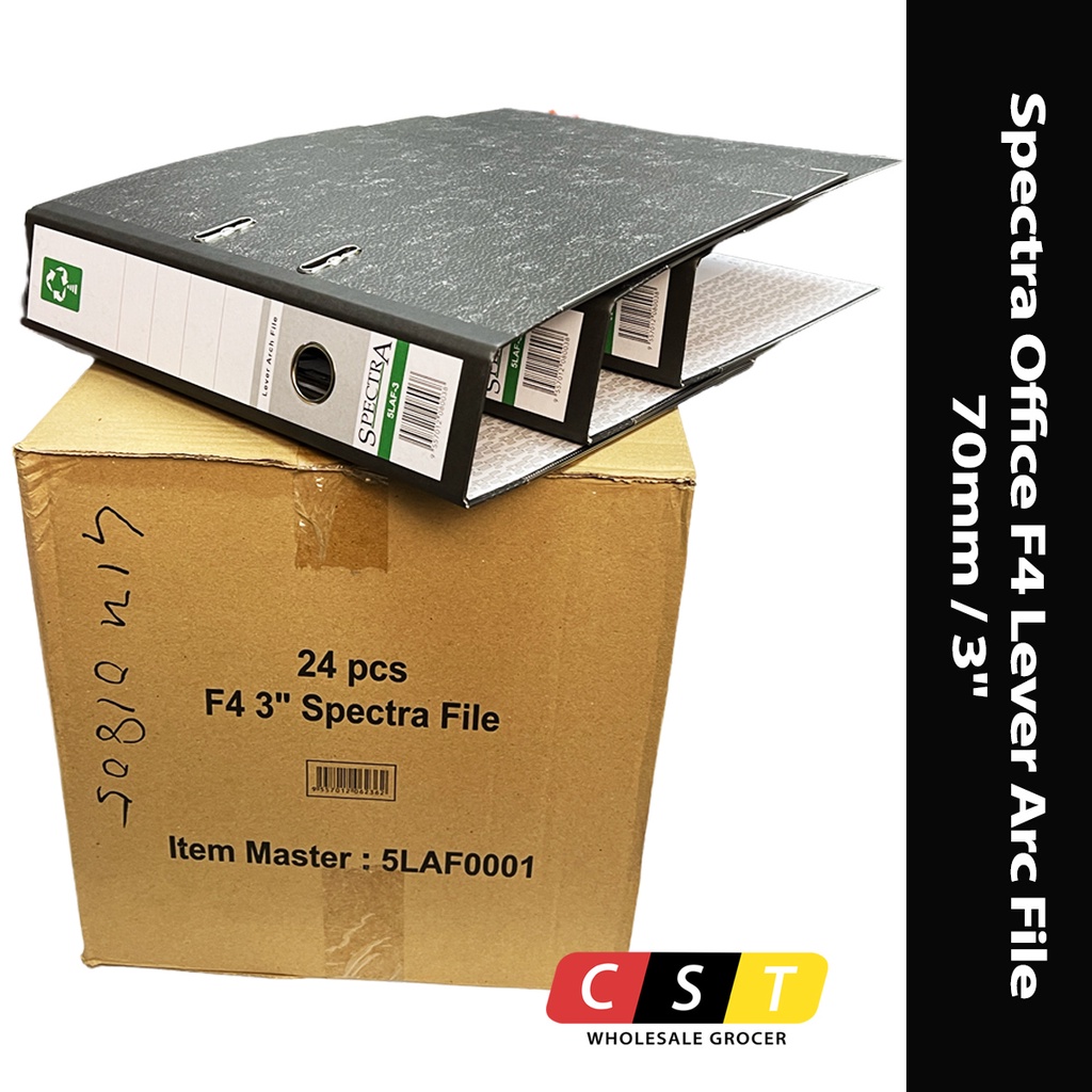Spectra Office F4 Lever Arc File 70mm / 3" [1 Carton x 24pcs] | Shopee ...