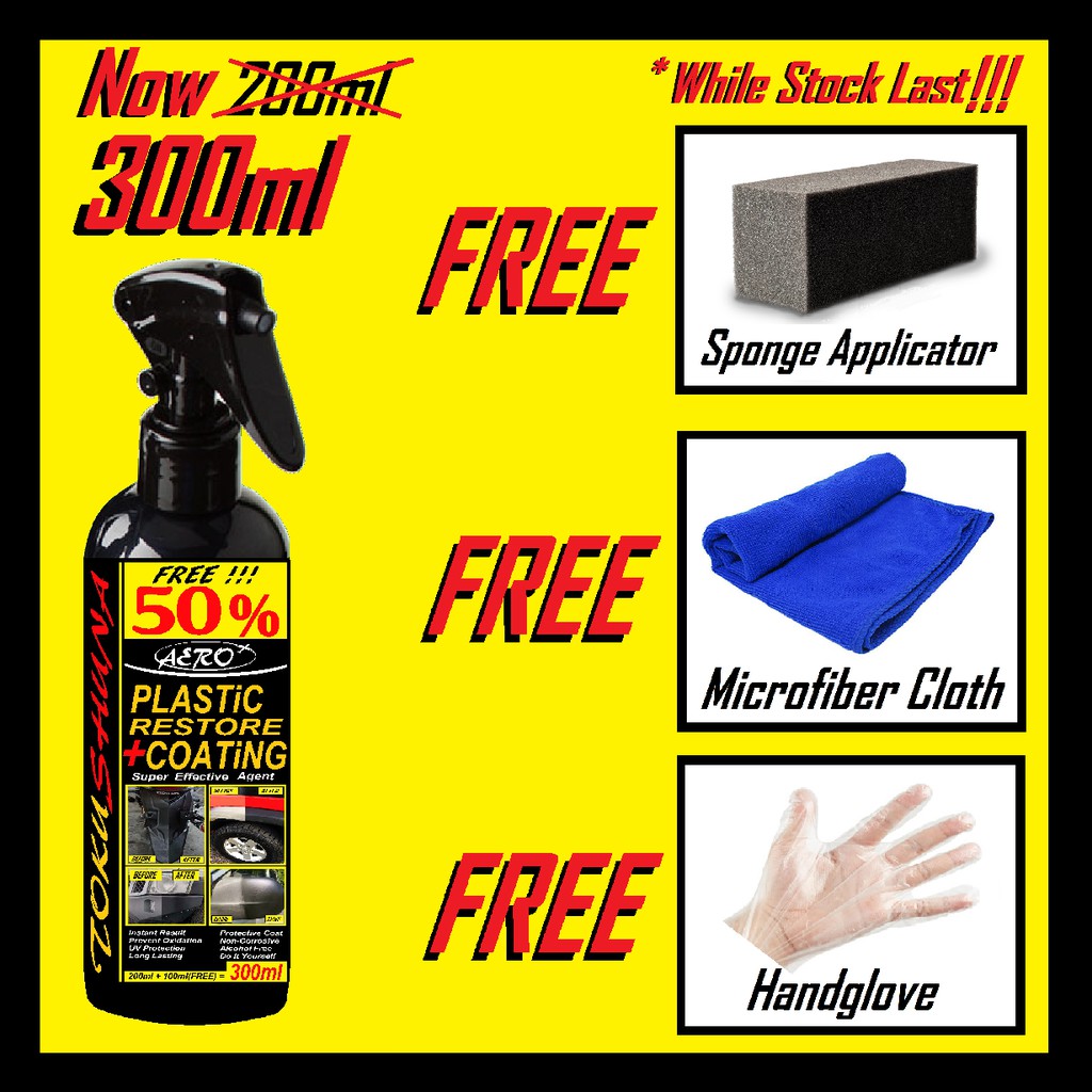 Plastic restorer/Pengilat plastic/moto/bike/motorcycle/car/instant ...
