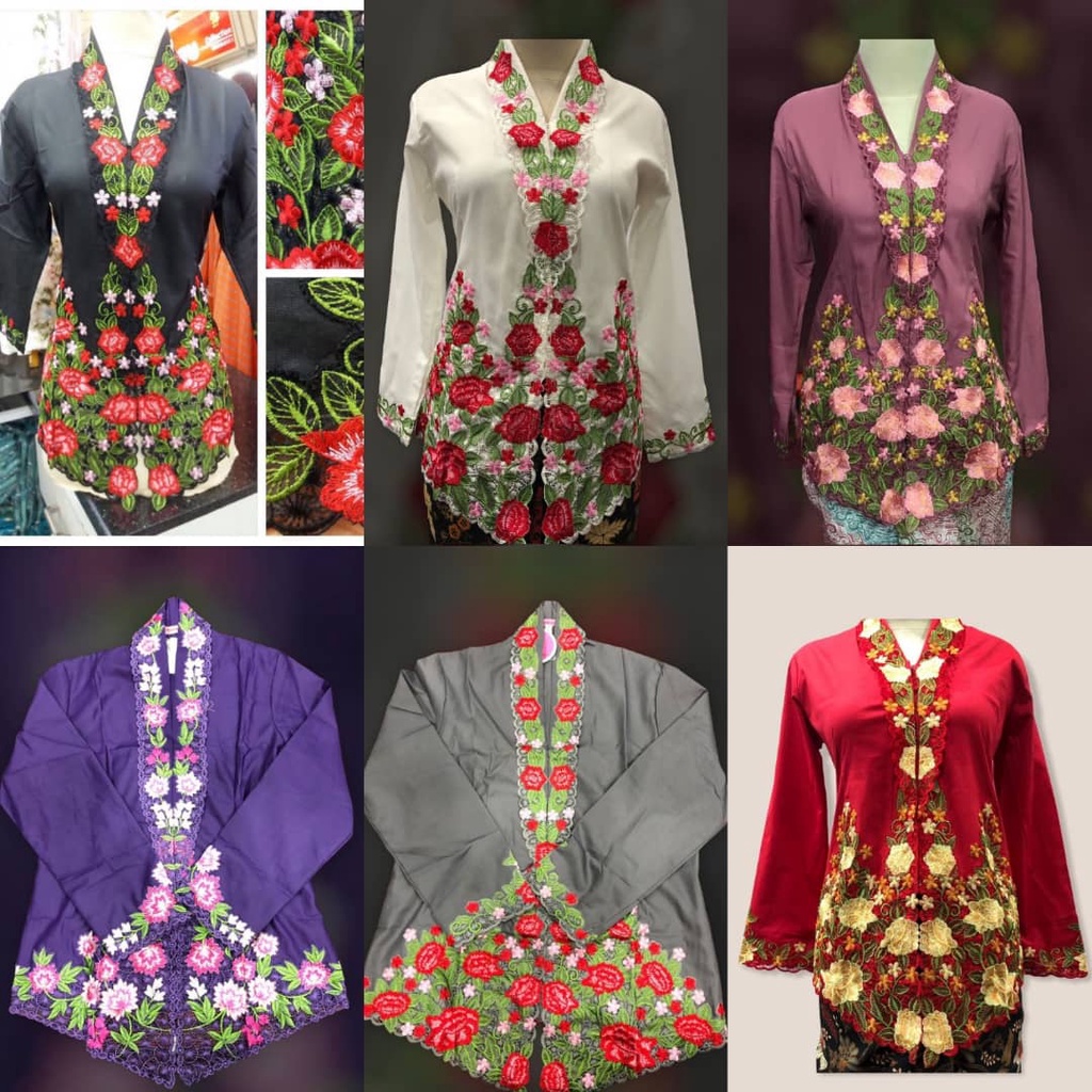 [READY STOCK] Kebaya Nyonya Sulam Baju Sahaja 💃 | Shopee Malaysia