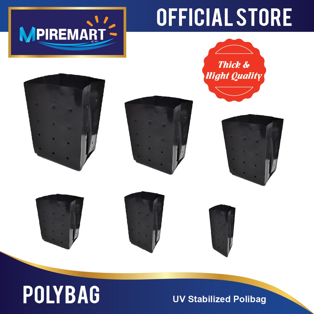 ( 1 pcs ) Polybag Polibeg Thick UV Poly Bag Fertigasi Gardening Nursery ...