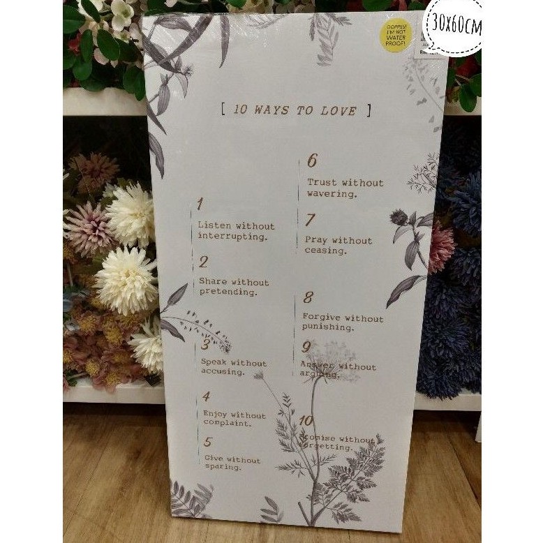 10 Ways To Love Frame Kaison Ready Stock Frame Kata-Kata Motivasi 10 ...