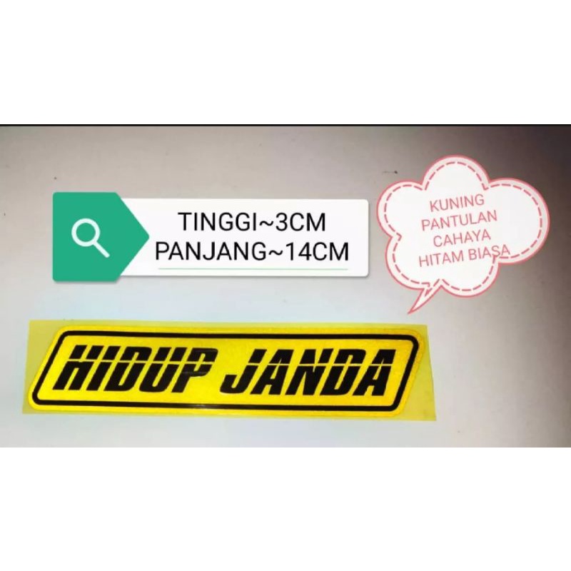 HIDUP JANDA STICKER CUTTING (PANTULAN CAHAYA) | Shopee Malaysia
