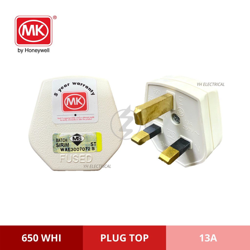 MK 650 13A Fused Plug Top SIRIM Approved 250V | Shopee Malaysia
