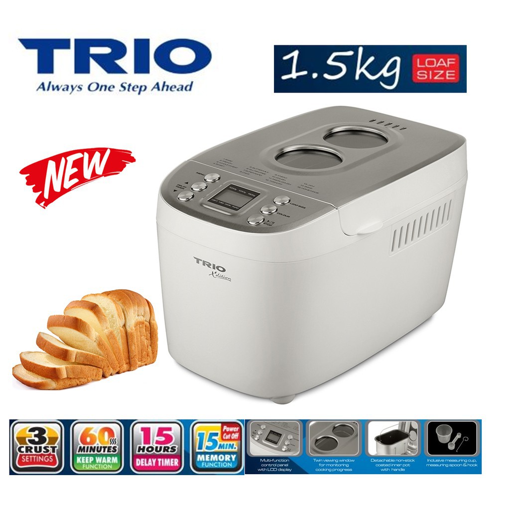 TRIO BREAD MAKER TBM-222 (1.5kg loaf) | Shopee Malaysia