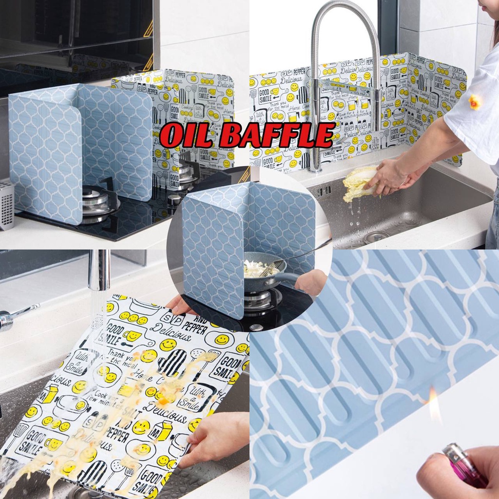 READY STOCK ~ Splash Proof Oil Baffle Anti Oil Splatter Guard Nonstick ...