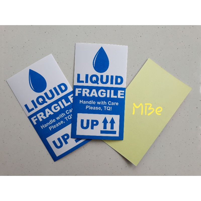 Fragile Sticker 100pcs LIQUID Fragile Sticker { Ready Stock } | Shopee ...