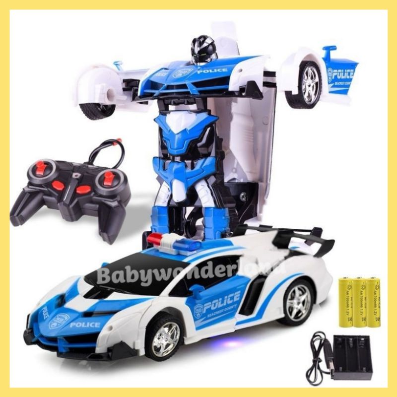 RC Autobot Remote Control 2 in 1 Sports Transformation Car Robot Models ...