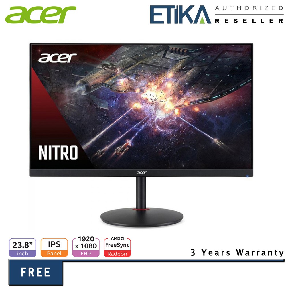 Acer nitro xv240y p / xv240yp 24" ips fhd 165hz oc g-sync compatible ...