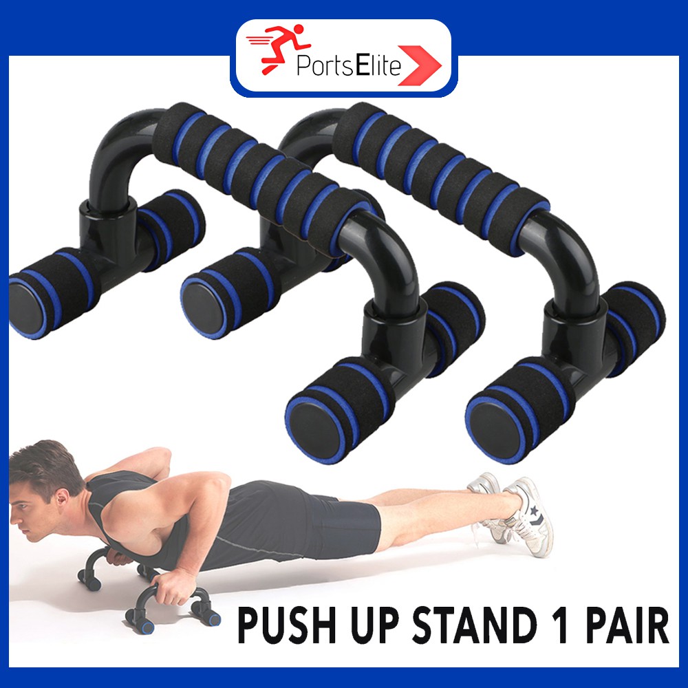 SPORTS ELITE Push Up Stand 1 Pair Quality Portable Push Up Inclined Bar ...