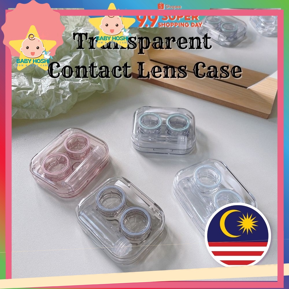 HOSHI Portable Contact Lens Transparent Set Box Cute Travel Size ...