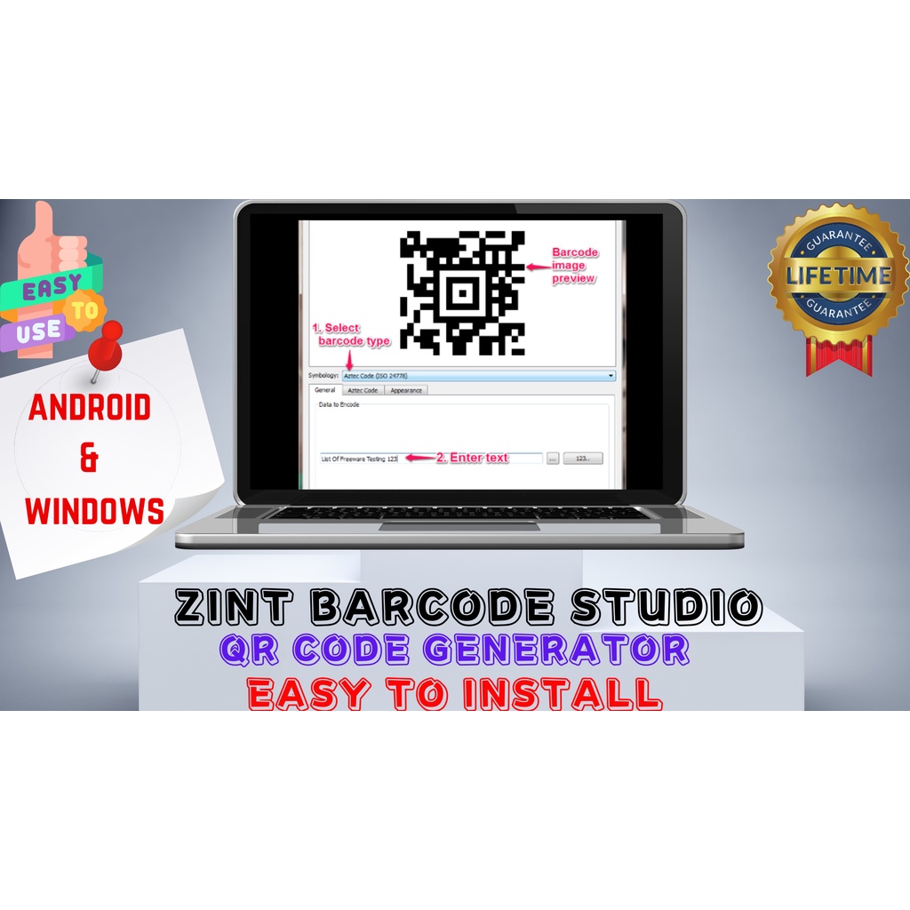 Zint Barcode Studio Software V 2.9.0 (Latest 2021) QR/Barcode Code ...
