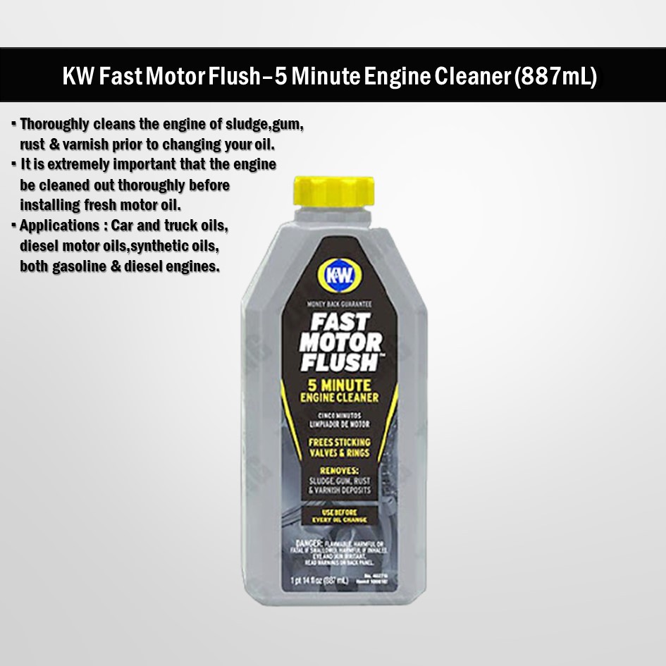 KW Fast Motor Flush - 5 Minute Engine Cleaner (887mL) | Shopee Malaysia