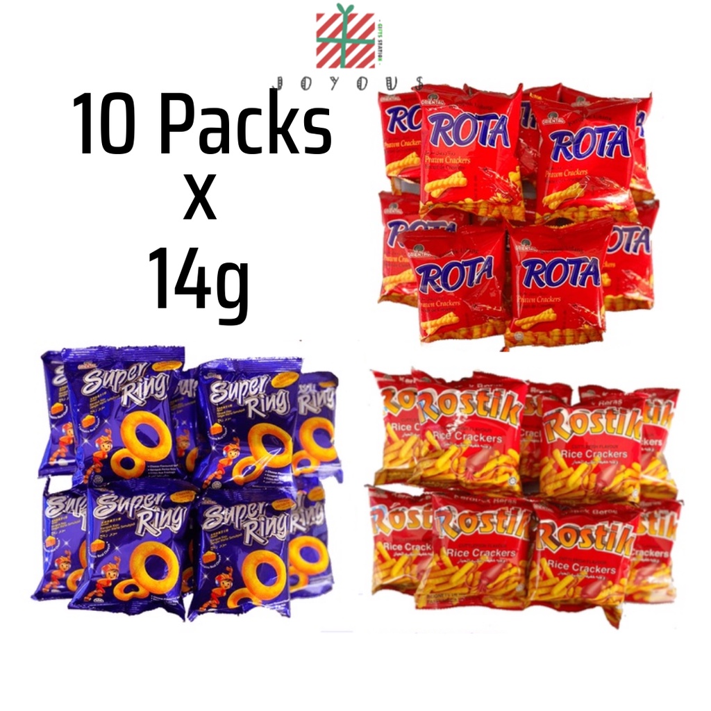 10 Packs x 14g Oriental Super Ring / Rostik / Rota Snack | Shopee Malaysia