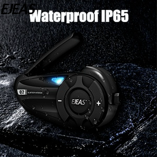 EJEAS Q2 Motorcycle Helmet Bluetooth Wireless Intercom Headset, 2-rider ...