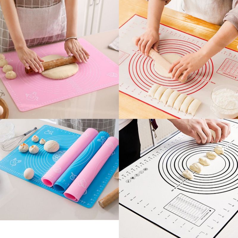 (40cmx60cm) Non Stick Silicone Kneading Dough Rolling Mat Scale Anti ...
