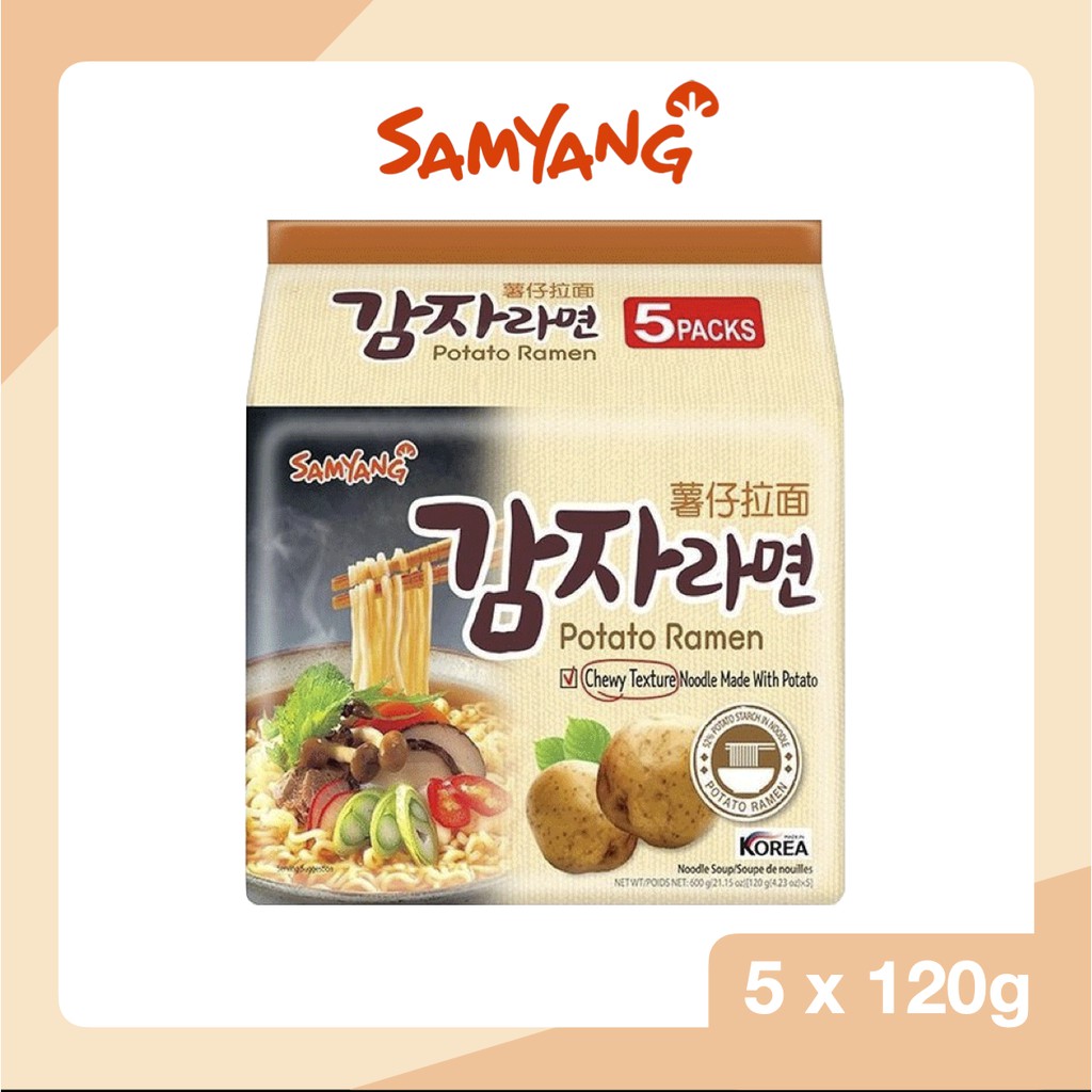 Samyang Potato Ramen/Ramyun/Instant Noodle/HALAL/5 x 120g | Shopee Malaysia