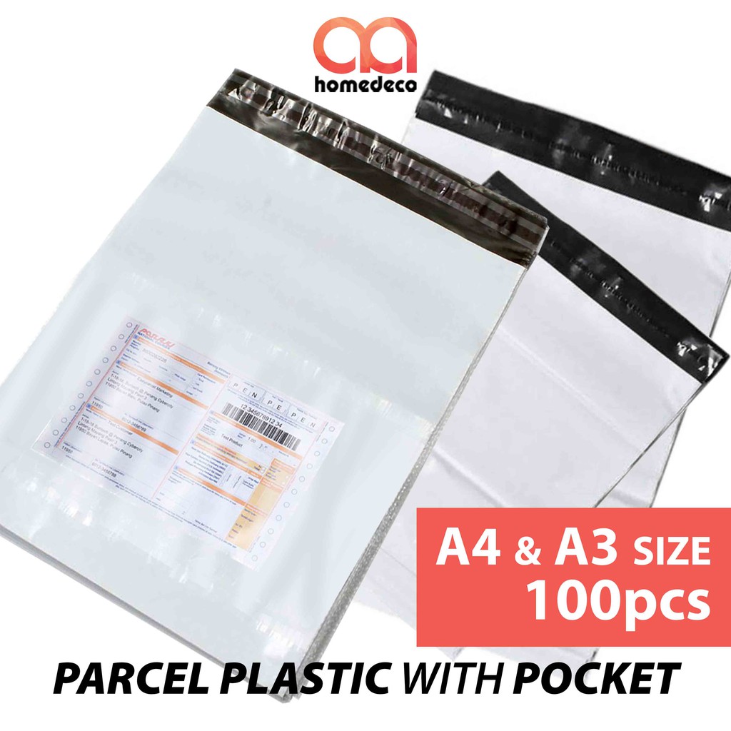 100pcs - A3 (30*45cm) /A4(26*33cm)WITH POCKET Courier Bag Courier Flyer ...