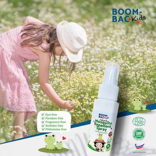 Boom Bac Kid Natural Mosquito Repellent Spray with Organic Ingredients ...