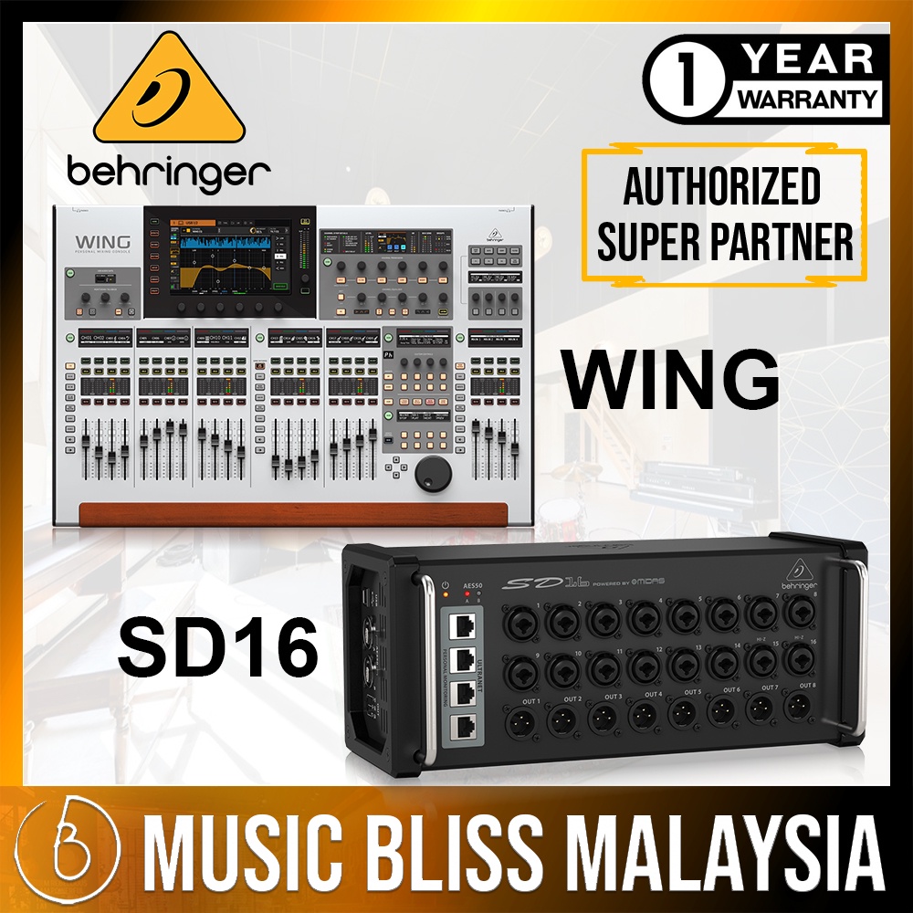 Behringer WING 48-channel Digital Mixer with SD16 16-channel Stage Box ...