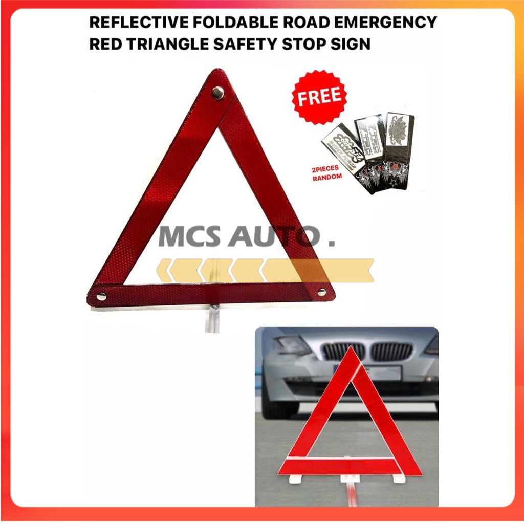 CAR EMERGENCY BREAKDOWN RED WARNING TRAINGLE ROAD SAFETY STOP SIGN ...