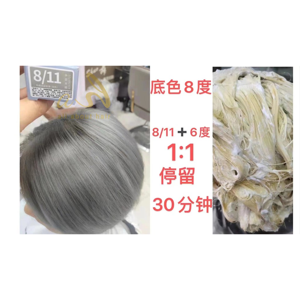Pearl Silver Ash Grey Hair Color Dye Colour Cream 100ml (JAPAN Formula ...