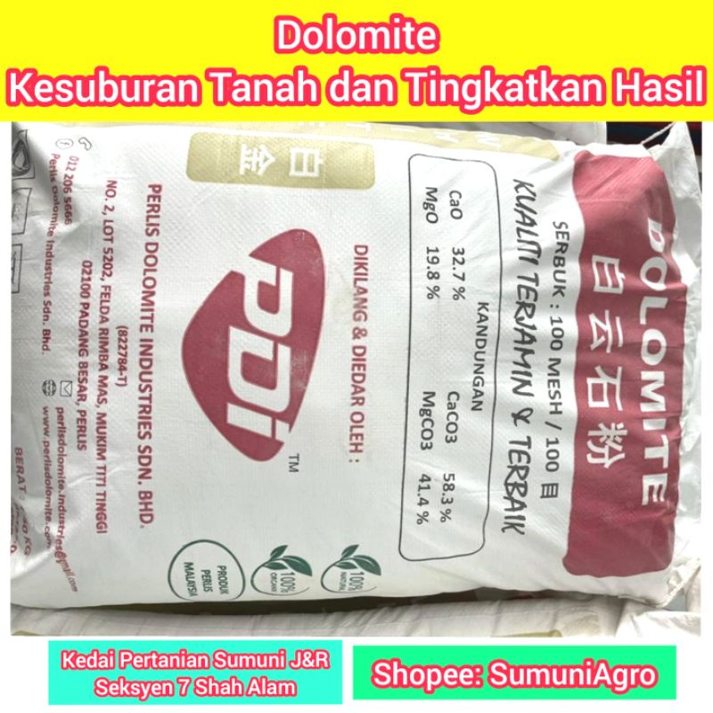 Dolomite Perlis Kapur Pertanian Repack 1KG | Shopee Malaysia